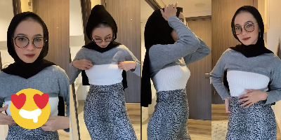 Video Special Hijab Manset Hot Crop + Rajut + Rok Ketat, Kacamata Besar ...
