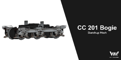 Sketchup Mesh - Bogie Lokomotif CC 201 - Trakteer.id